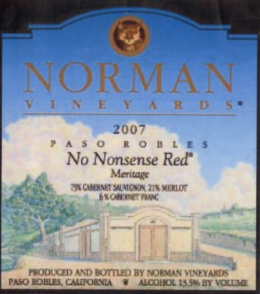 Tasting Notes for Norman Vineyards 2007 No Nonsense Red. | Wine History ...