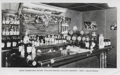 Italian Swiss Colony. Original Wine Sampling Room, Asti. 1936 | Wine ...